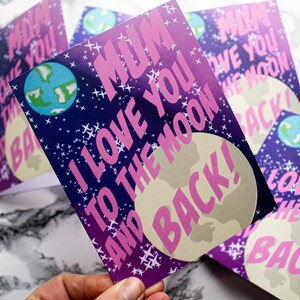 Mum I Love You to the Moon and Back Mother's Day A6 Birthday Card - Etsy UK