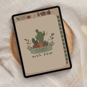 Undated Digital Planner, Plants Succulents, iPad Planner Goodnotes ...