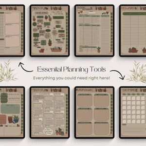 Undated Digital Planner, Plants Succulents, iPad Planner Goodnotes ...