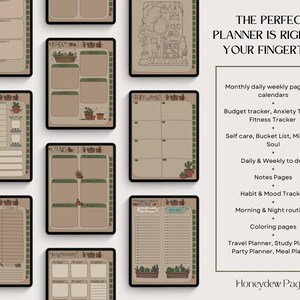 Undated Digital Planner, Plants Succulents, iPad Planner Goodnotes ...