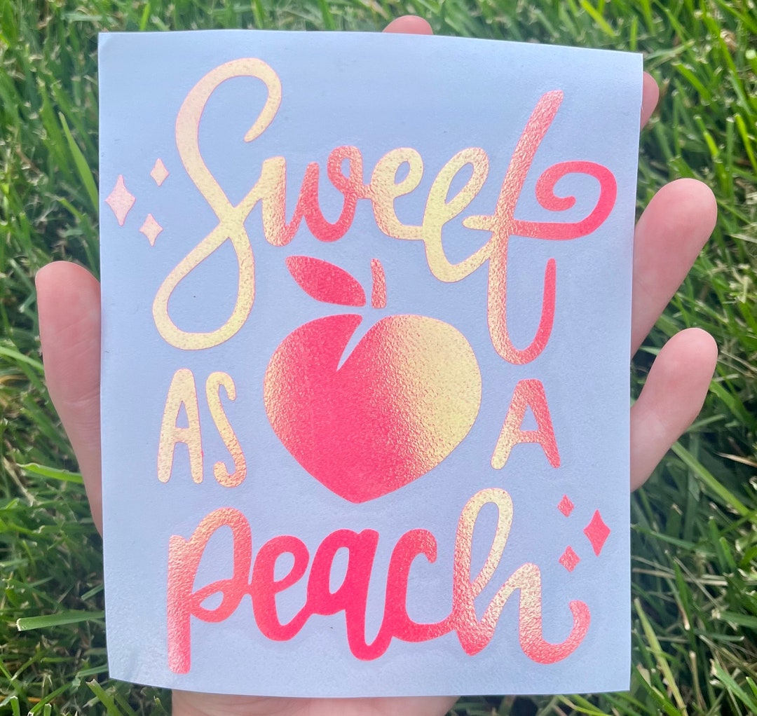 Sweet as A Peach Decal Peachy Car Decal Vinyl Decal Car - Etsy