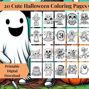 Cute Halloween Coloring Pages for Kids, Coloring Books, Coloring Pages ...