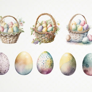 Easter Watercolor Clipart Bundle Designs Rabbit, Bunny, Digital ...