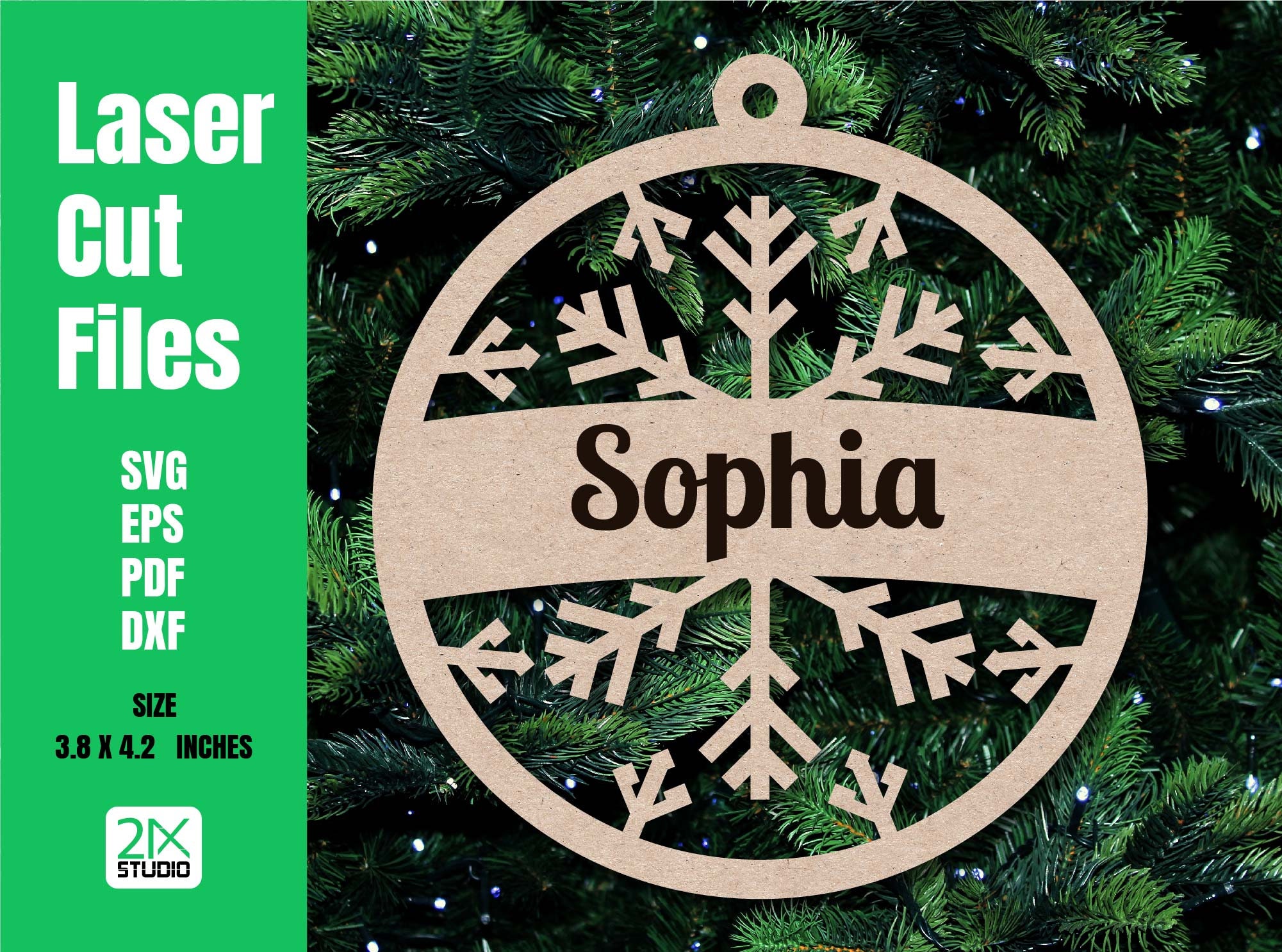 Personalized SVG Laser Glowforge Files Ornament SVG - Etsy Canada