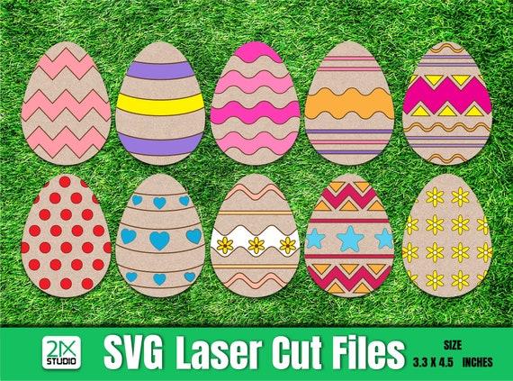 Easter Eggs Svg Laser Cut Files Glowforge Files Easter Eggs | Etsy
