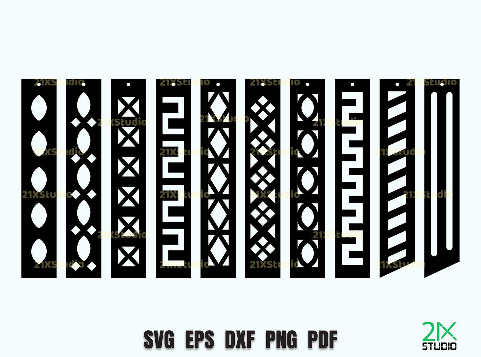 Long Rectangle Earrings SVG NO.4, Leather Earring Svg Templates ...