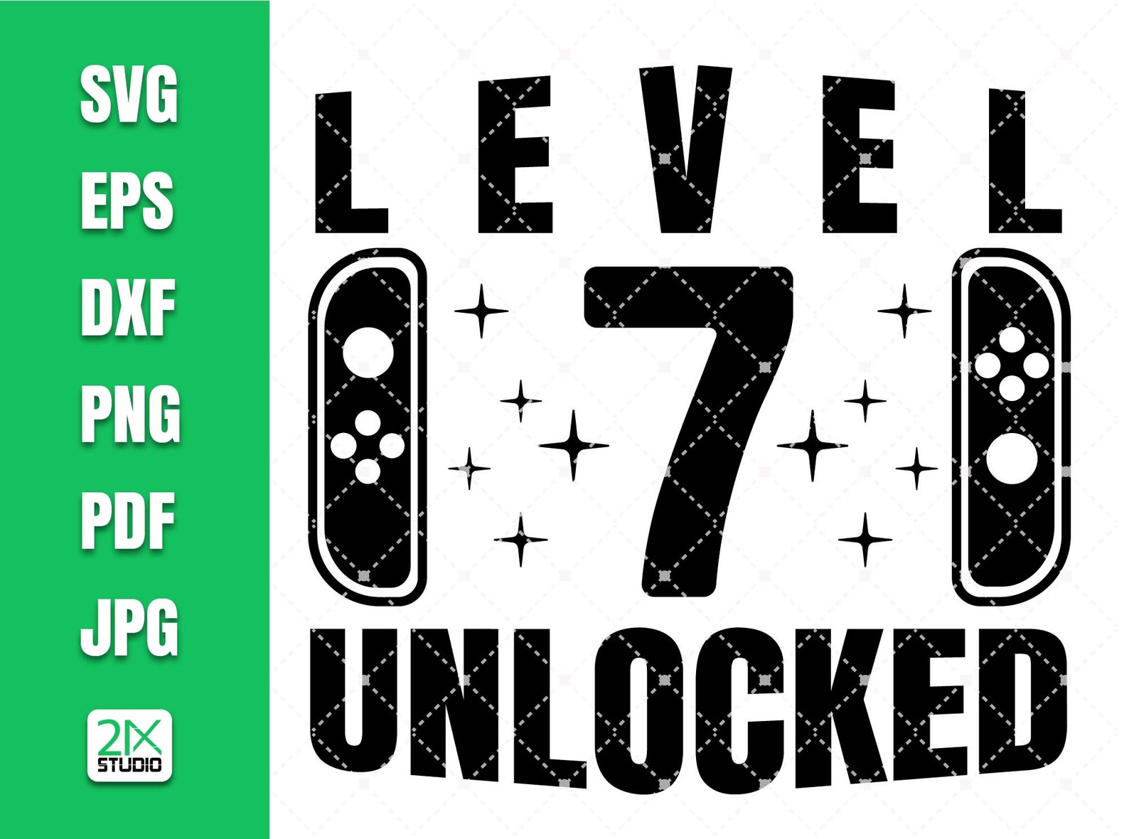 Level 7 Unlocked Birthday Svg | 7th Birthday Gamer Svg | 7th Birthday ...