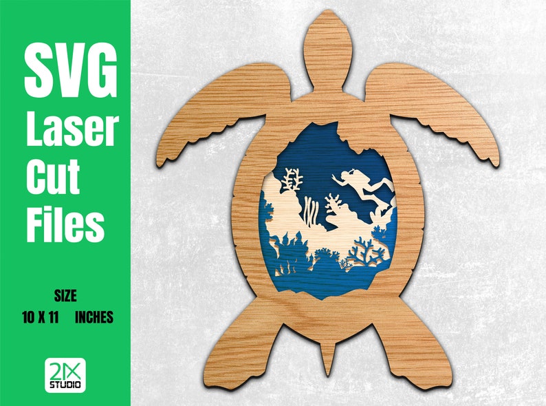 Sea Turtle Svg Laser Cut File SVG Multi-layer Digital File - Etsy