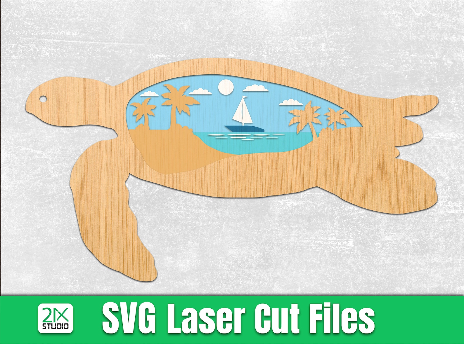 Sea Turtle Laser Cut Files Svg Turtle Glowforge File Kit - Etsy