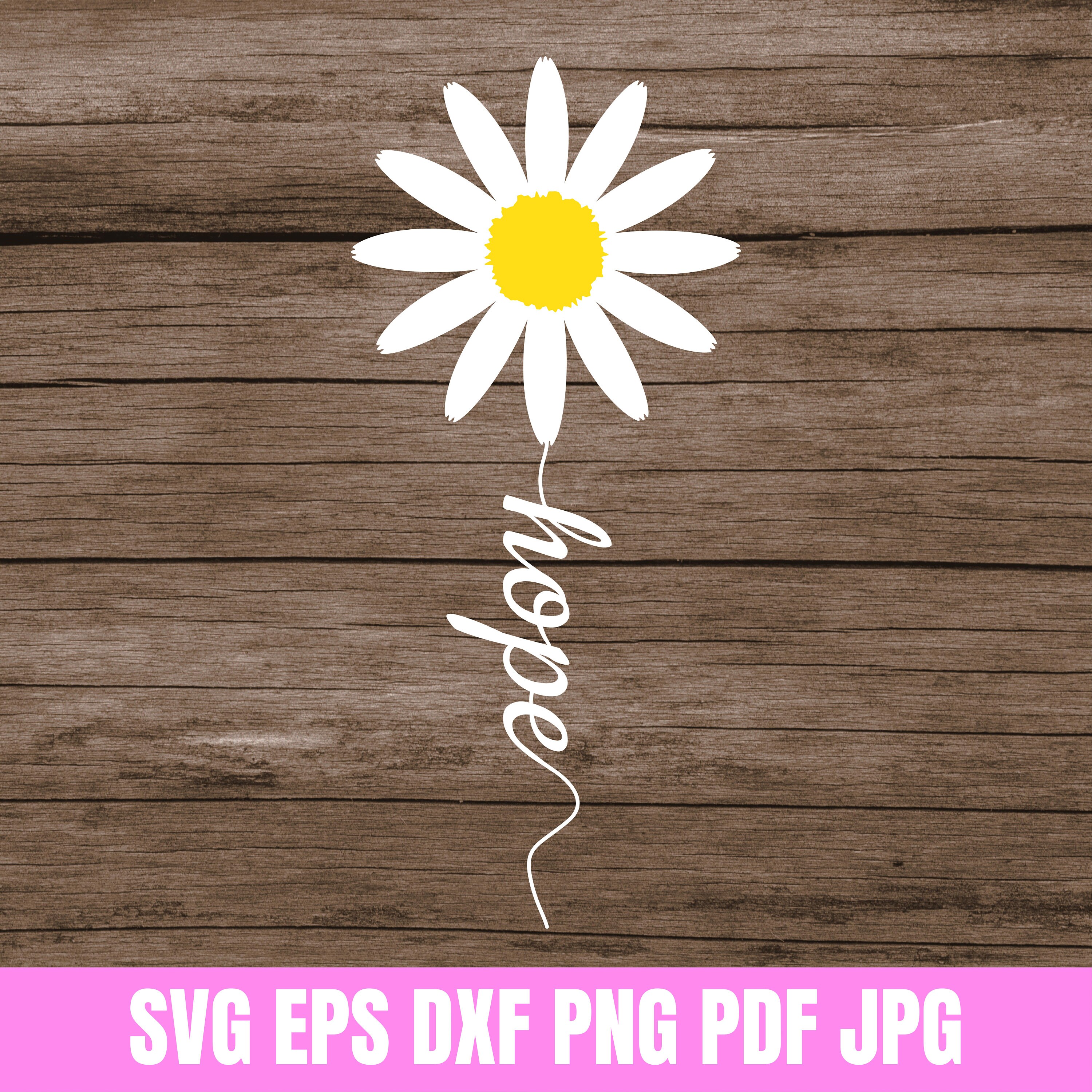 Faith Hope Love Svg daisy Svg Flower Svg Files for Cricut - Etsy