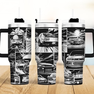 Jdm 40 Oz Tumbler Wrap Laser SVG Files, Laser Engraving Drift Car ...