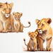 Lion Png, Lion Mom and Baby Watercolor Clipart, Animal Mother Day PNG ...