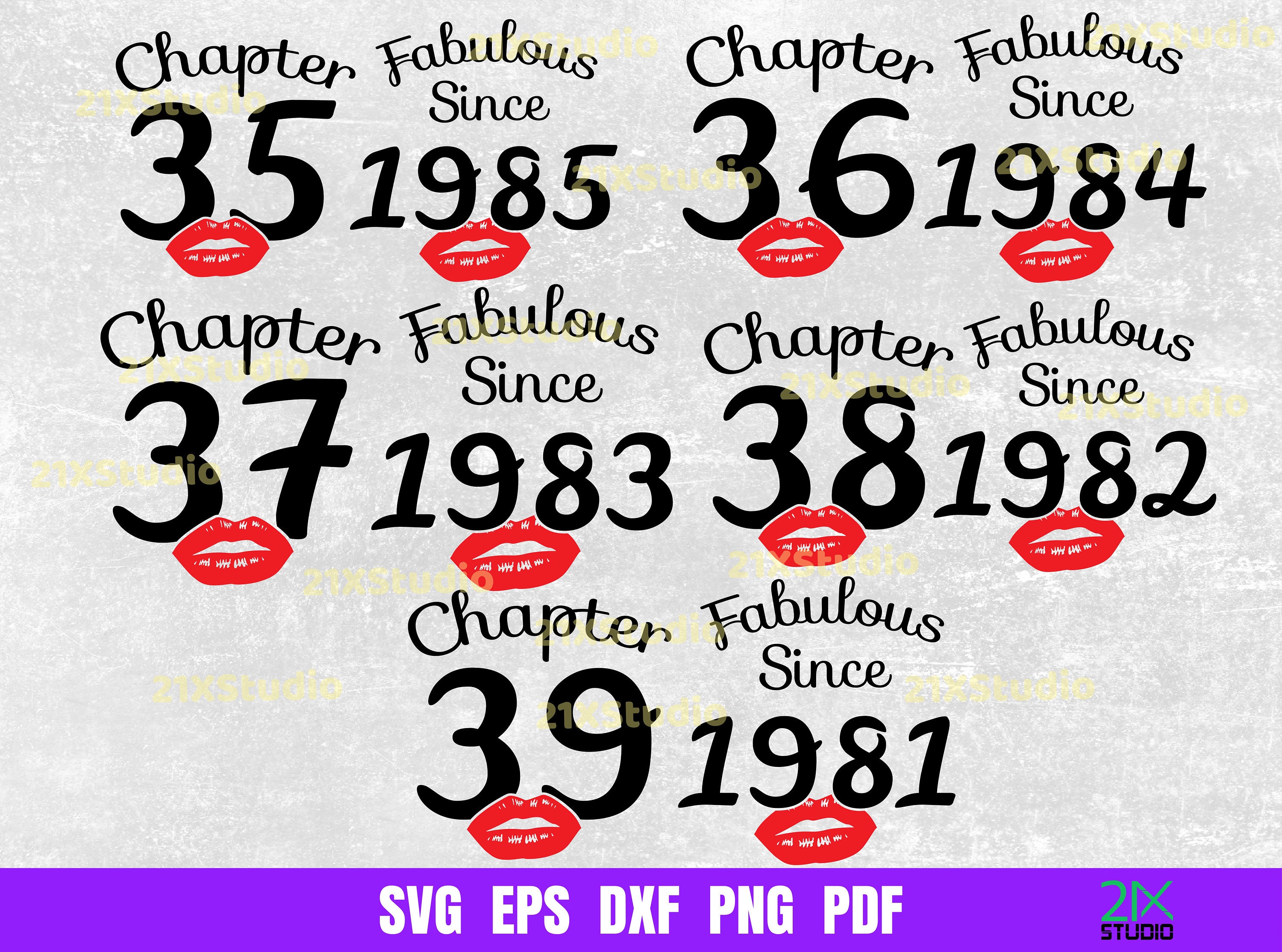 Chapter 30.31.32.33.34.35.36.37.38.39 SVG Fabulous Since | Etsy