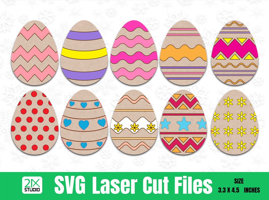 Easter Eggs Svg Laser Cut Files Glowforge Files Easter Eggs - Etsy