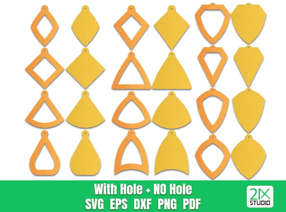 Earring SVG Geometric Earring SVG Stacked Earring SVG Files | Etsy