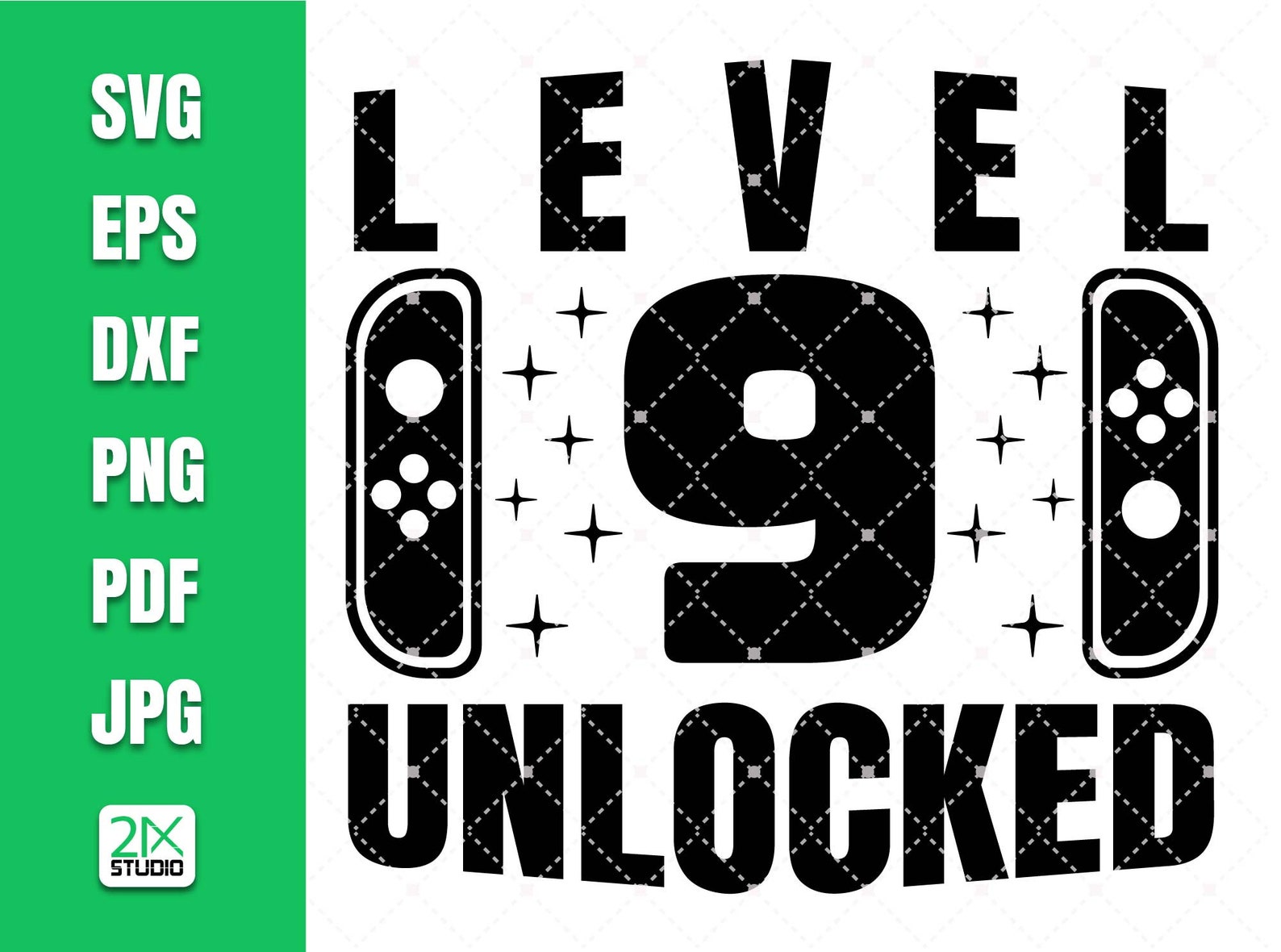 Level 9 Unlocked Birthday Svg 9th Birthday Gamer Svg 9th | Etsy