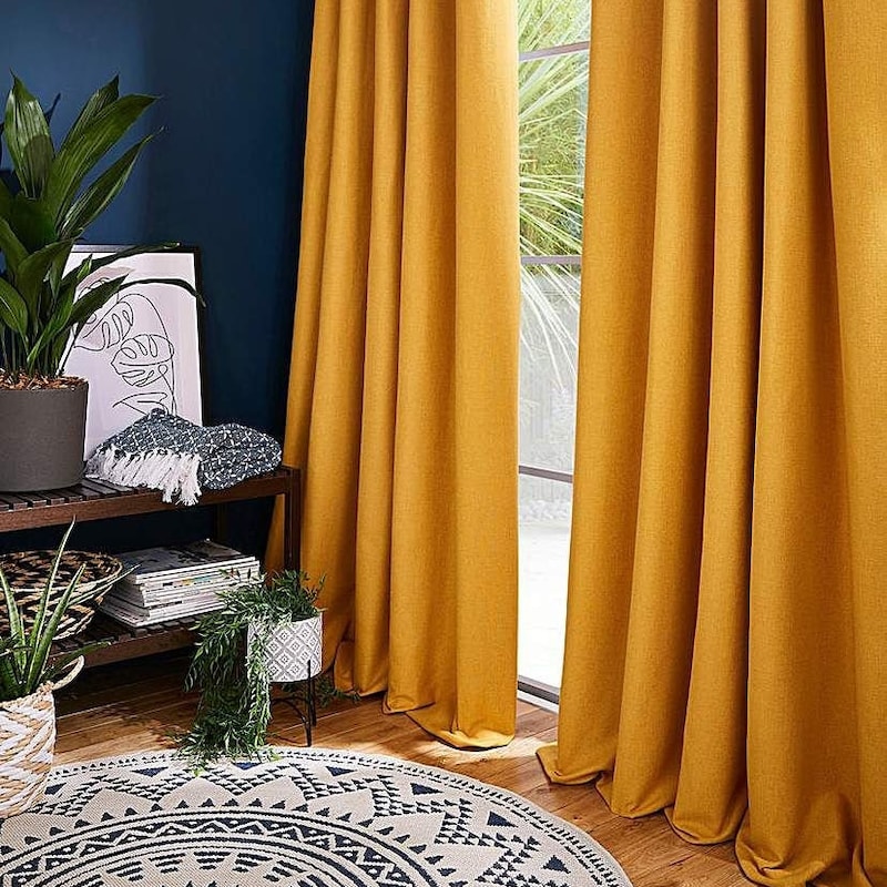 Mustard Curtains - Etsy UK