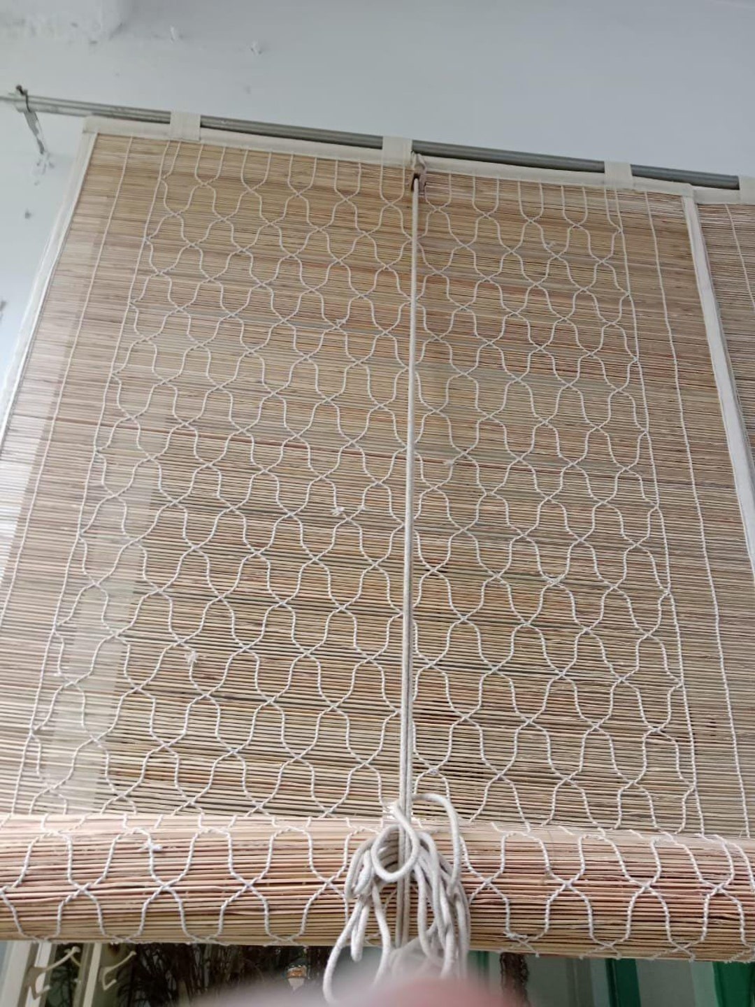 Gilas Cross Thread Design Chik Handmade Bamboo Indian Shades Blinds ...