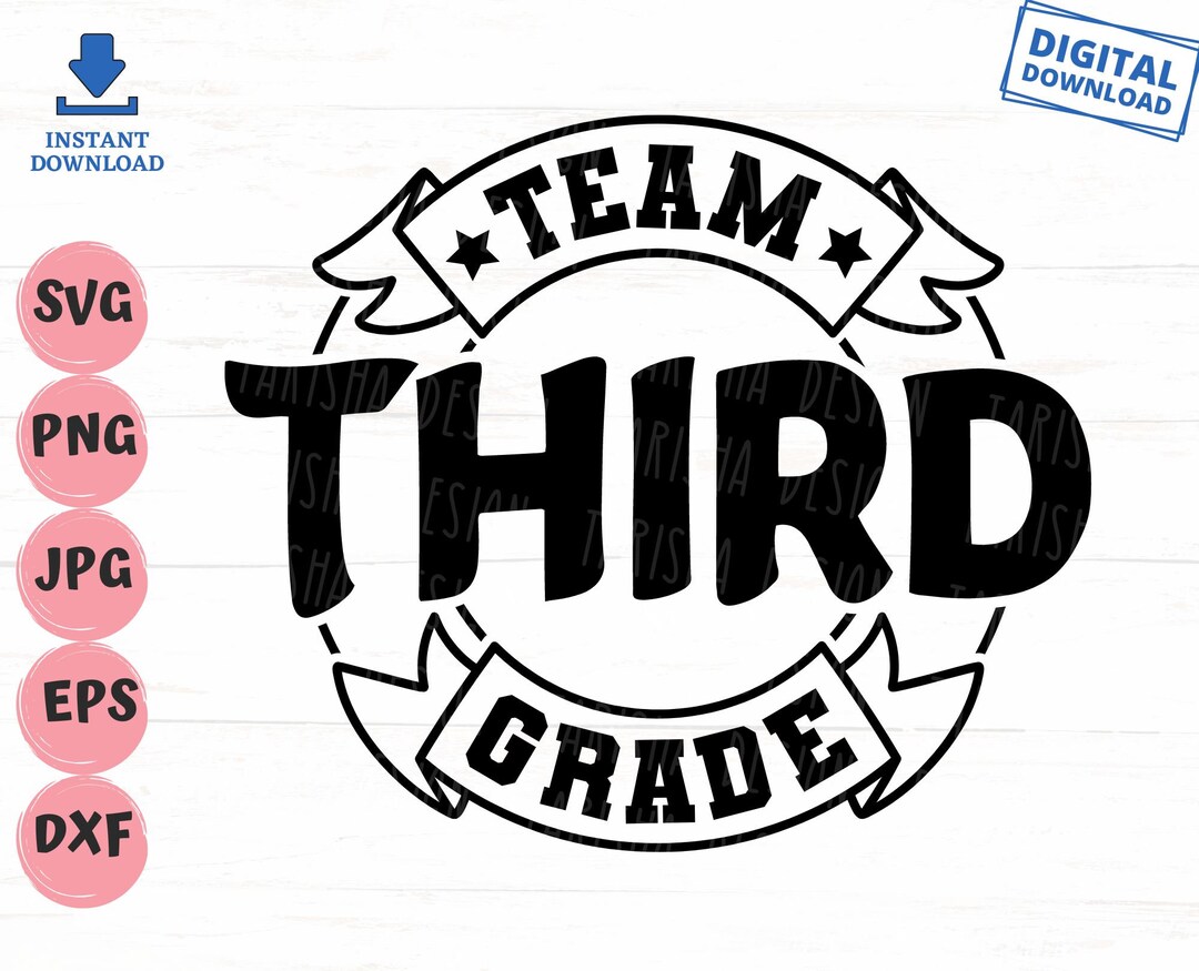 Team Third Grade Svg, Teacher Team Third Grade Svg, 3rd Grade Teacher ...