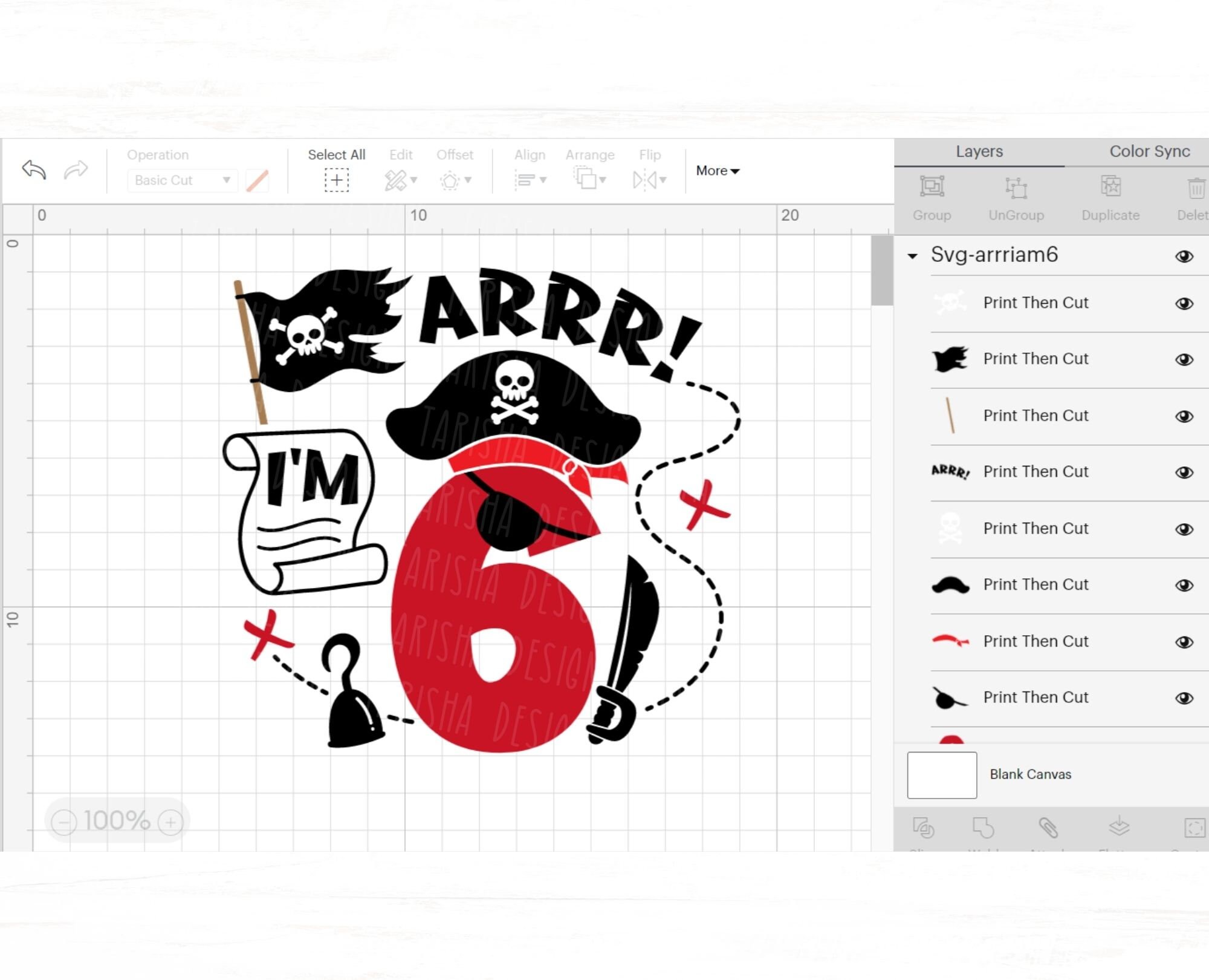 Arrr I'm 6 Svg, Sixth Birthday Pirate Svg, Pirate Birthday Boy Svg, 6th ...