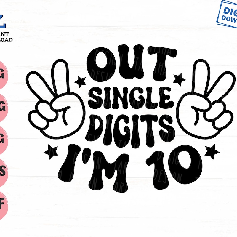 Peace Out Single Digits - Etsy