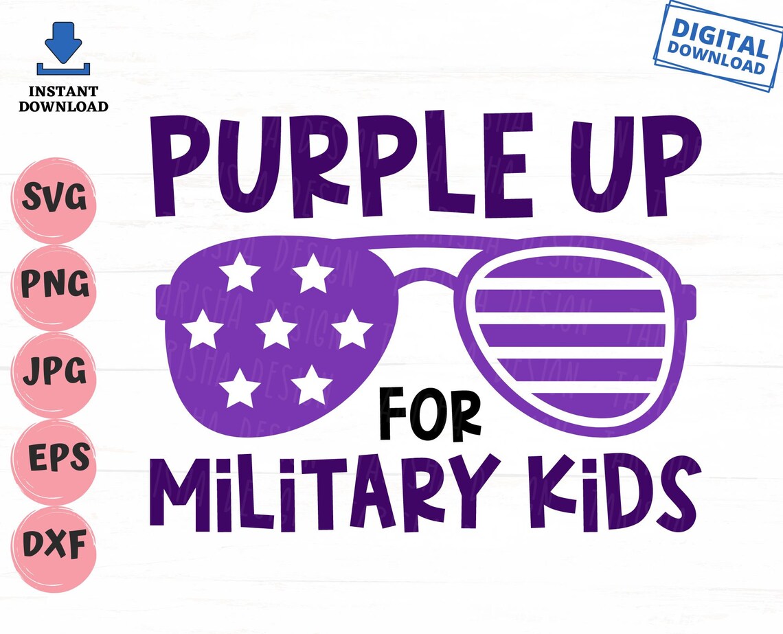 Purple up for Military Kids Svg Military Children Month Svg - Etsy