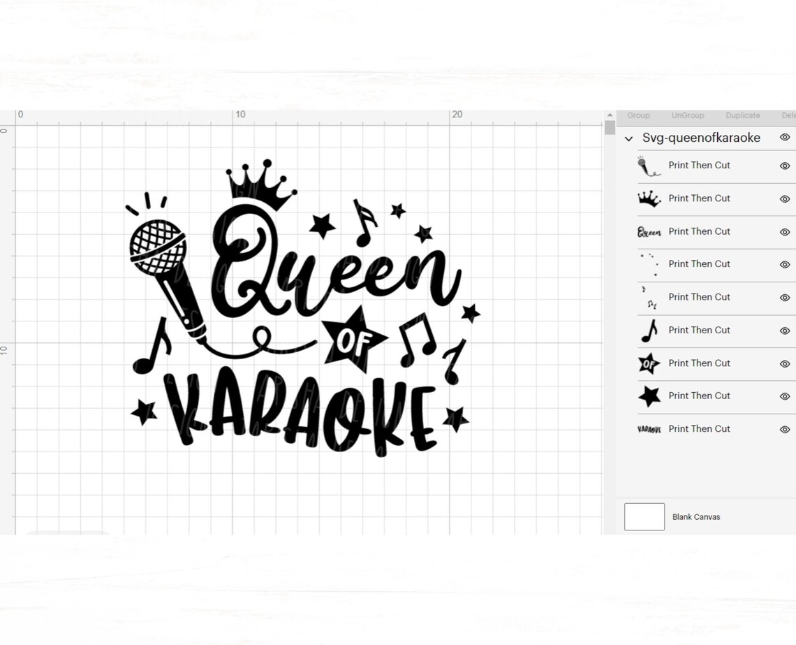 Queen of Karaoke Svg Queen of Karaoke With Microphone and | Etsy
