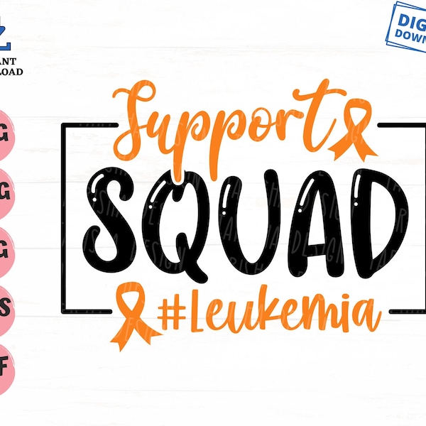 Support Squad Leukemia Svg - Etsy