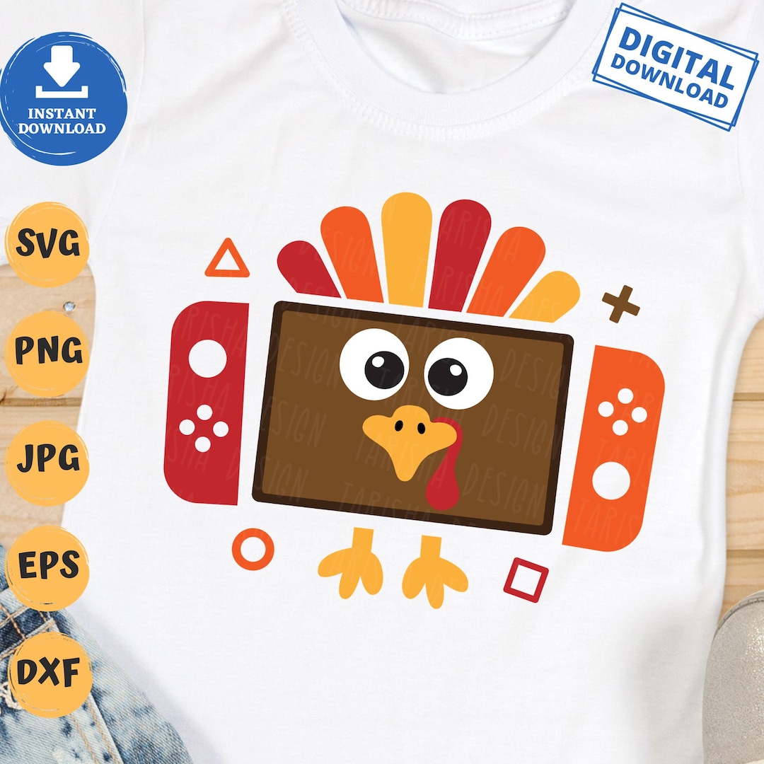 Game Controller Turkey Face Svg, Boys Turkey Gaming Svg, Gamer ...