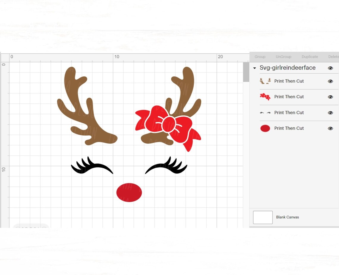 Girl Reindeer Face Svg Girl Reindeer Svg Reindeer Face With - Etsy