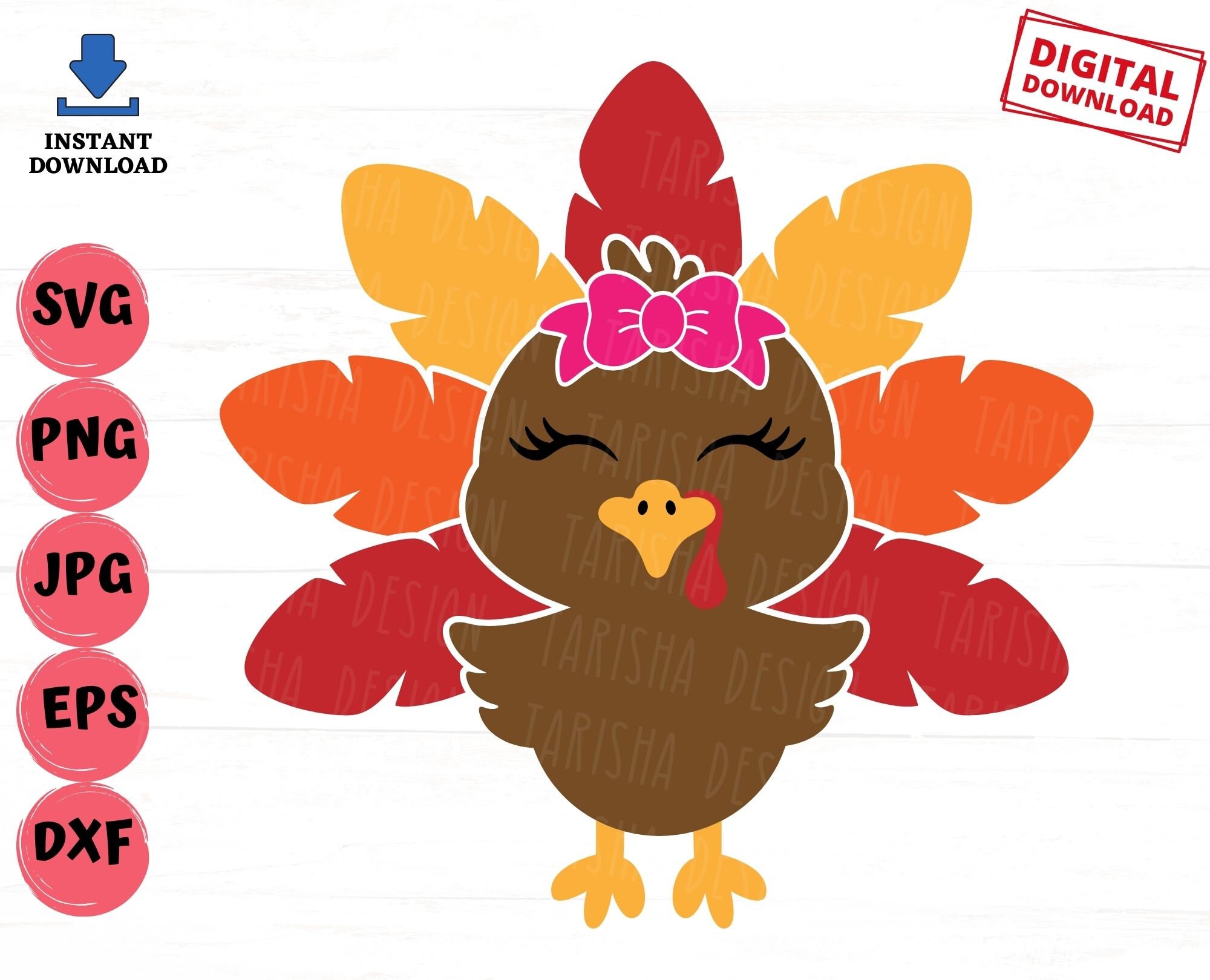 Niña pavo svg lindo pavo svg bebé pavo svg niña Acción de - Etsy México