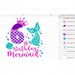 6th Birthday Mermaid Svg, 6 Years Old Birthday Mermaid Svg, Mermaid ...