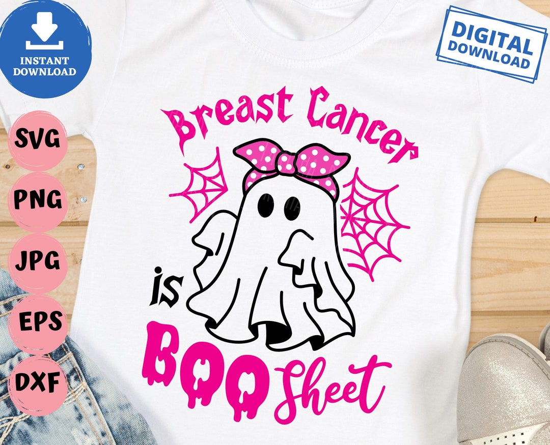 Breast Cancer is Boo Sheet Svg, Breast Cancer Awareness Svg, Halloween ...