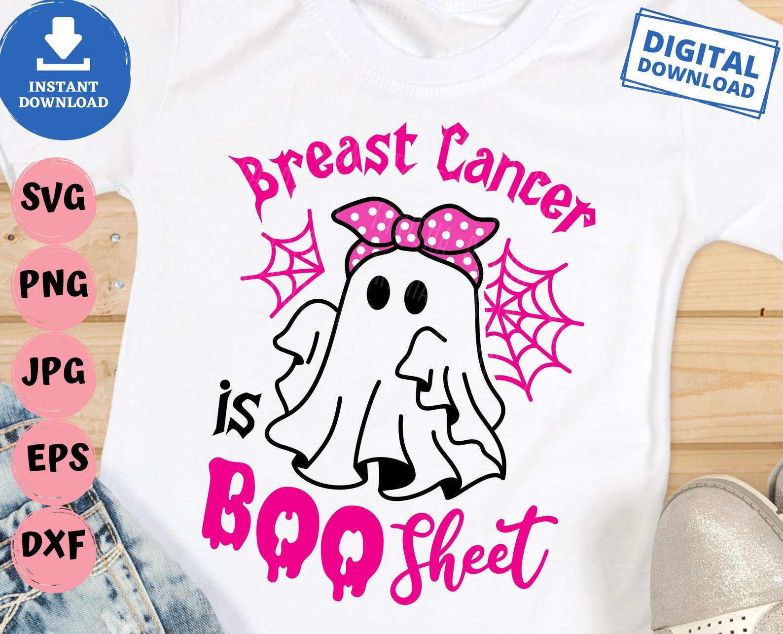 Breast Cancer is Boo Sheet Svg Breast Cancer Awareness Svg - Etsy