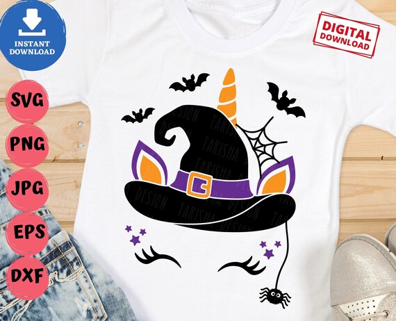 Halloween Unicorn Svg Unicorn Lovers Svg Witch Unicorn Svg - Etsy