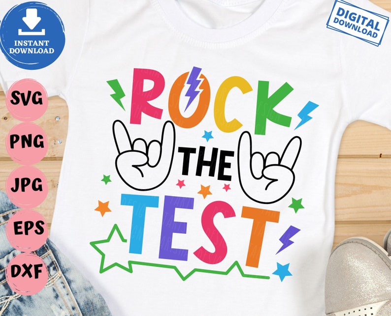 Rock the Test Svg, Funny Test Day Svg, Teacher Test Day Svg, Last Day ...