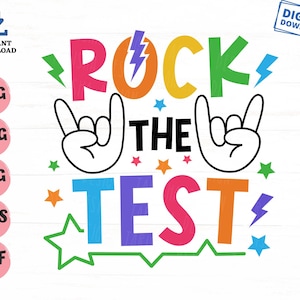 Rock the Test Svg, Funny Test Day Svg, Teacher Test Day Svg, Last Day ...