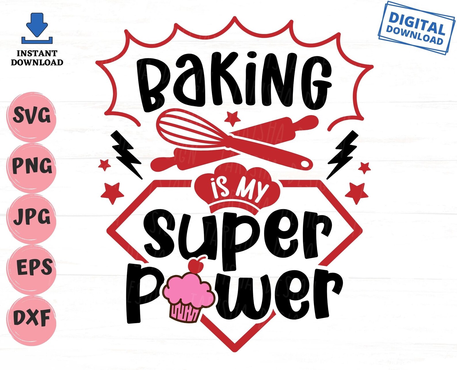 Baking is My Superpower Svg, Funny Baking Svg, Gift for Bakers Svg ...