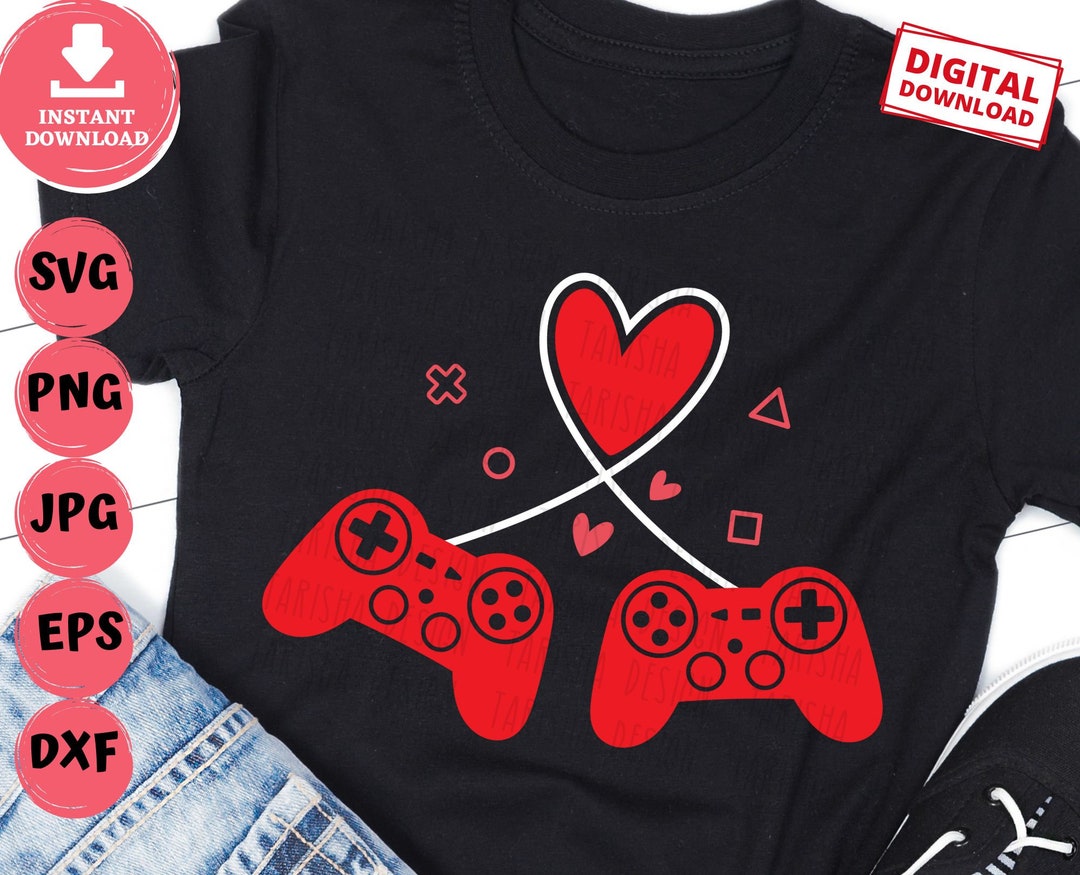 Gamer Valentine Heart Svg, Video Game Valentine Svg, Funny Valentine ...