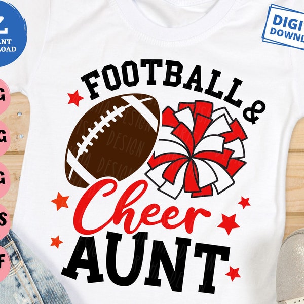 Football and Cheer Aunt Png - Etsy