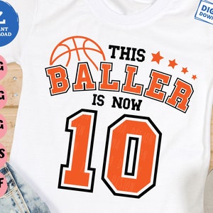 This Baller is Now 10 Basketball Svg, This Baller is Now 10 Svg ...