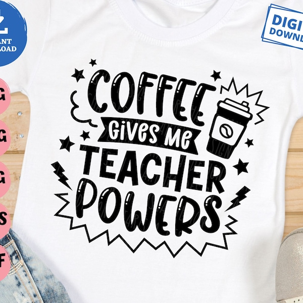 Teacher Coffee Svg - Etsy