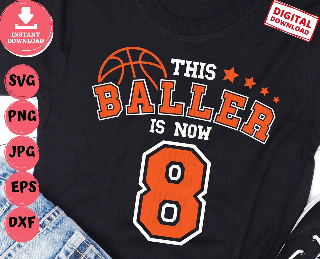 This Baller is Now 8 Basketball Svg, This Baller is Now 8 Svg ...