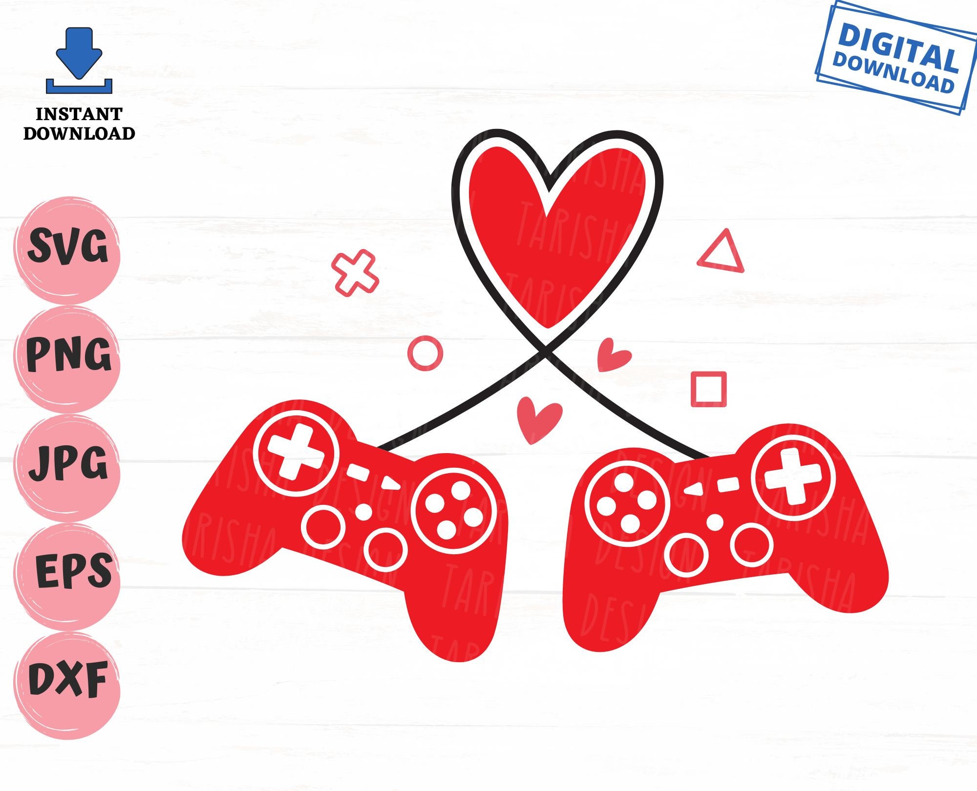 Gamer Valentine Heart Svg, Video Game Valentine Svg, Funny Valentine ...
