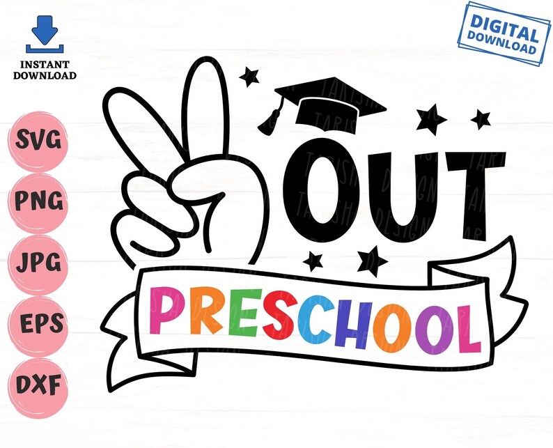 Peace Out Preschool Svg Preschool End of School Svg Pre-k - Etsy
