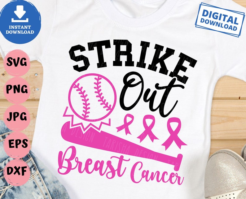 Strike Out Breast Cancer Svg Strike Out Breast Cancer Breast - Etsy