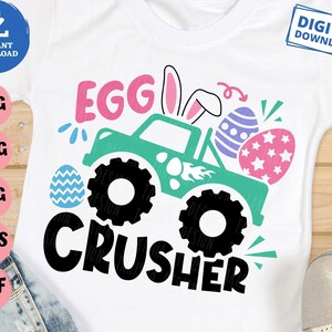 Monster Truck With Easter Egg Svg, Egg Crusher Svg, Boy Easter Svg ...