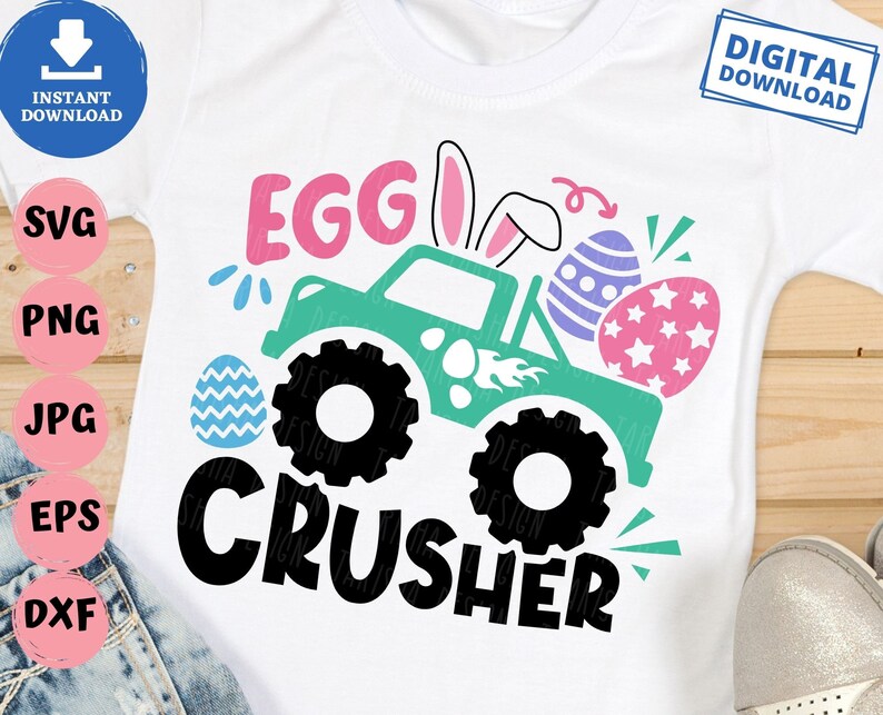 Monster Truck With Easter Egg Svg, Egg Crusher Svg, Boy Easter Svg ...