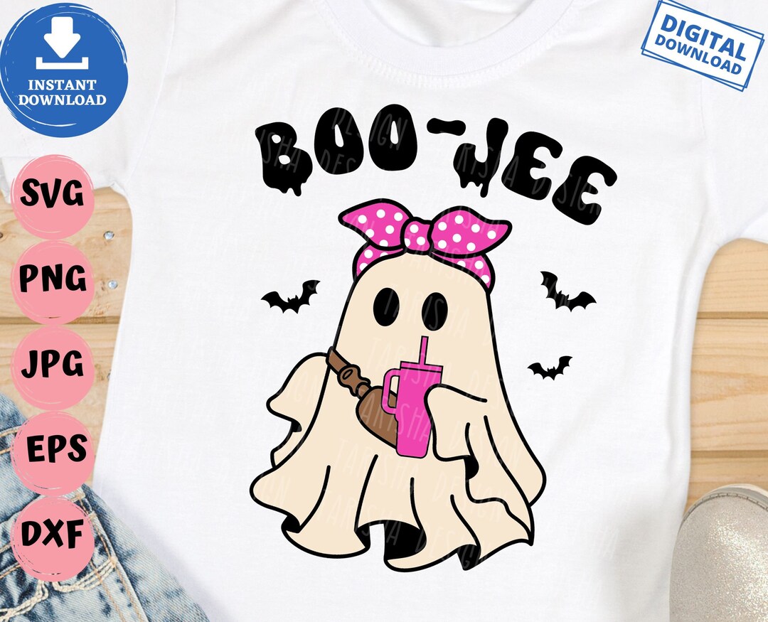 Boo Jee Svg, Ghost With Tumbler Svg, Boojee Ghost With Cup Svg, Funny ...