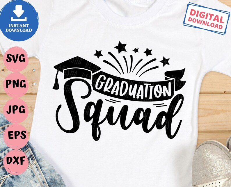 Graduation Squad Svg Graduation Cap Svg End of School Svg - Etsy